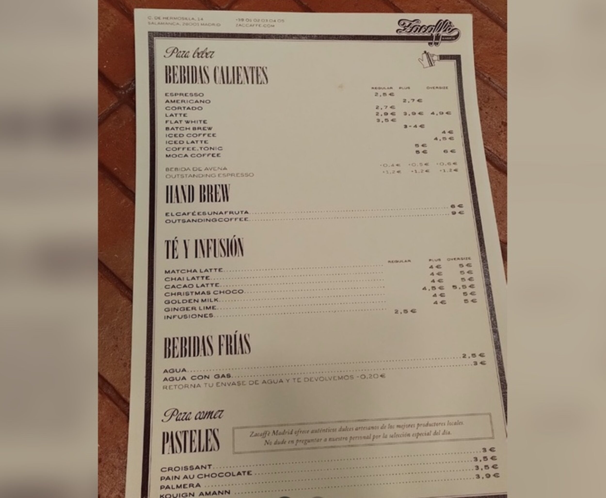 La dueña de Zara lanza 'Zacaffé', una cadena de cafeterías: carta ...